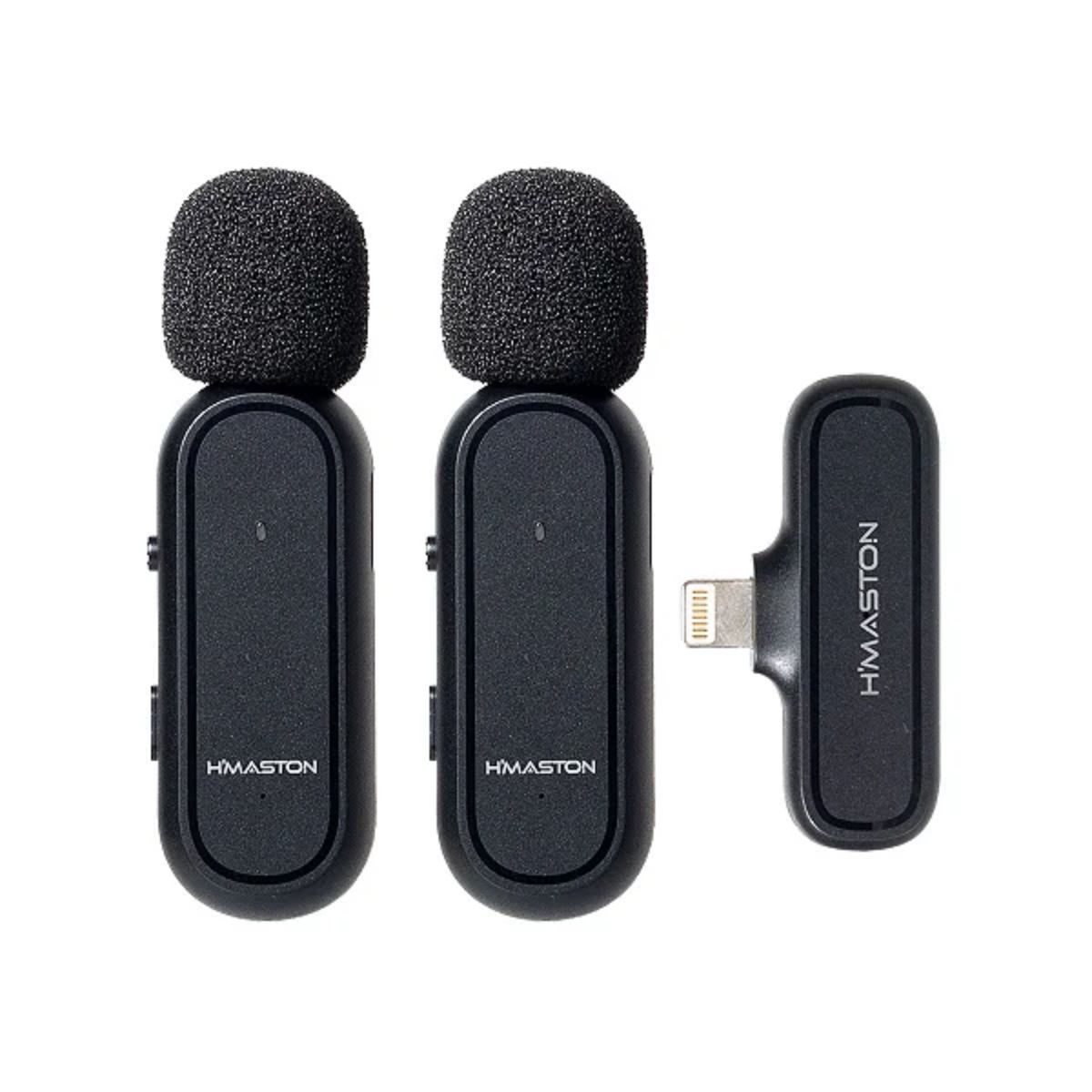 Microfone De Lapela C/ 2 Microfones Wireless Lightning – MK07 – Hmaston ...