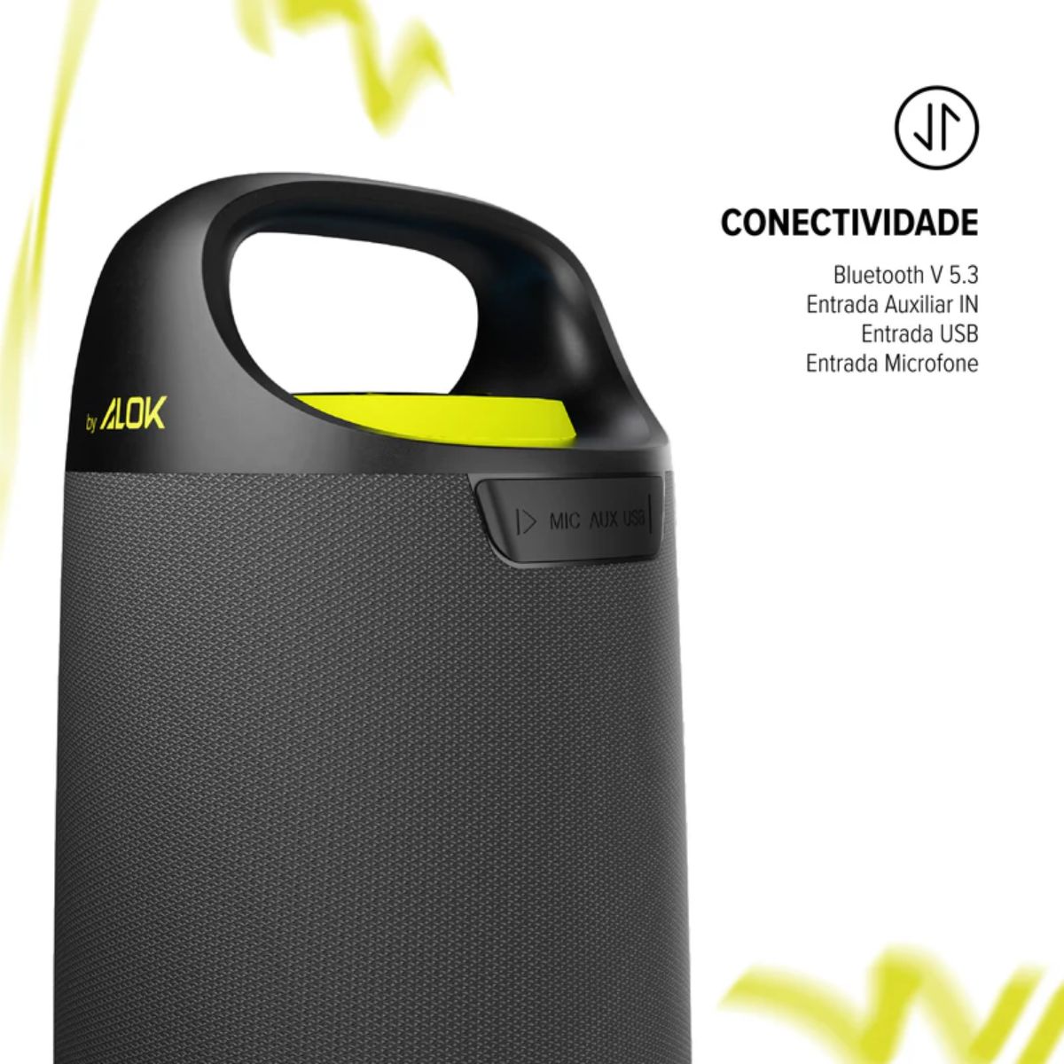 Caixa de Som Bluetooth Waaw By Alok Boom 200 – WAAW0397 – Uni Atacado
