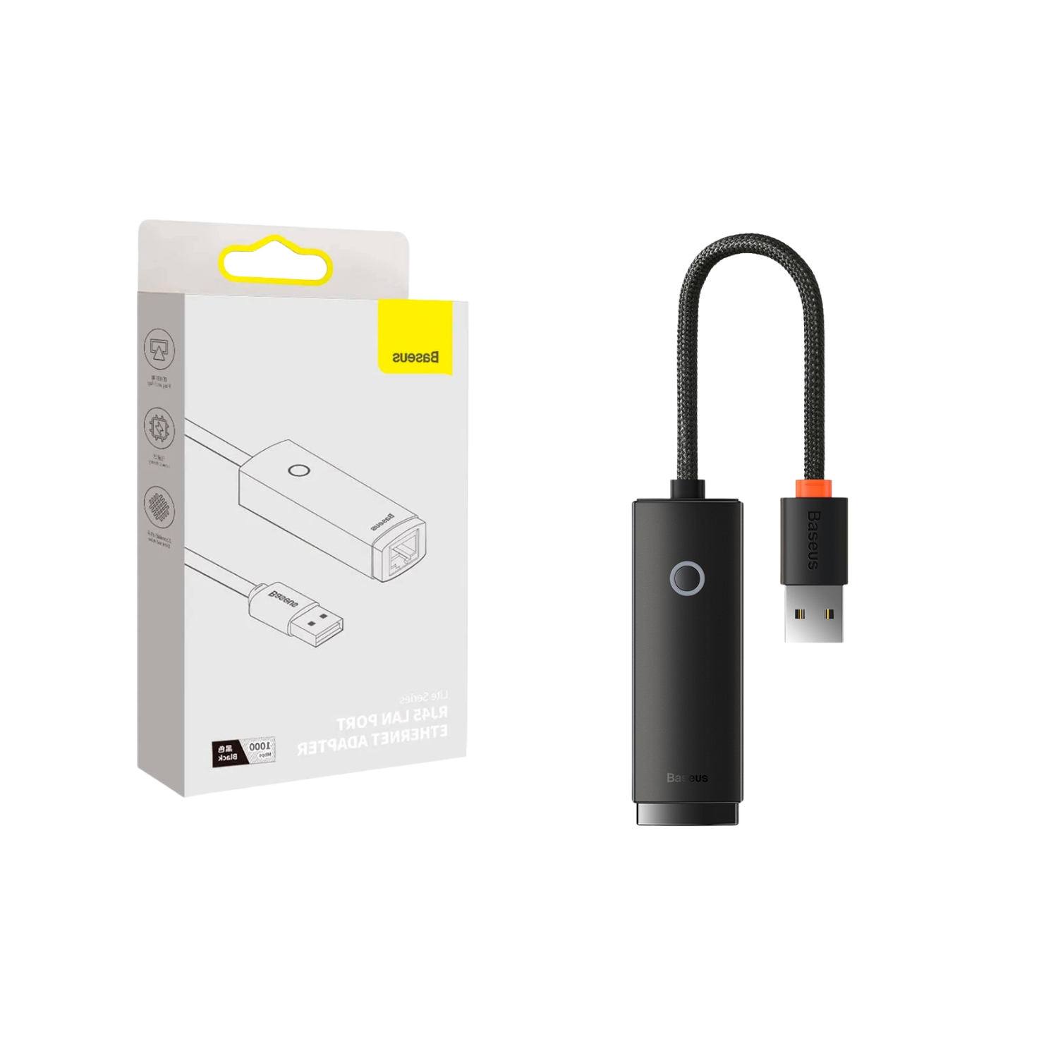 Adaptador Baseus Lite - Type-C P/ Rj45 - Wkqx000201 - Uni Atacado
