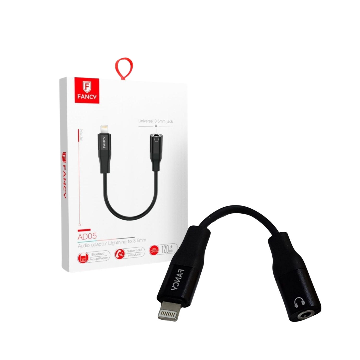 Adaptador Áudio Lightning/P2 Fancy - Ad-05 - Uni Atacado